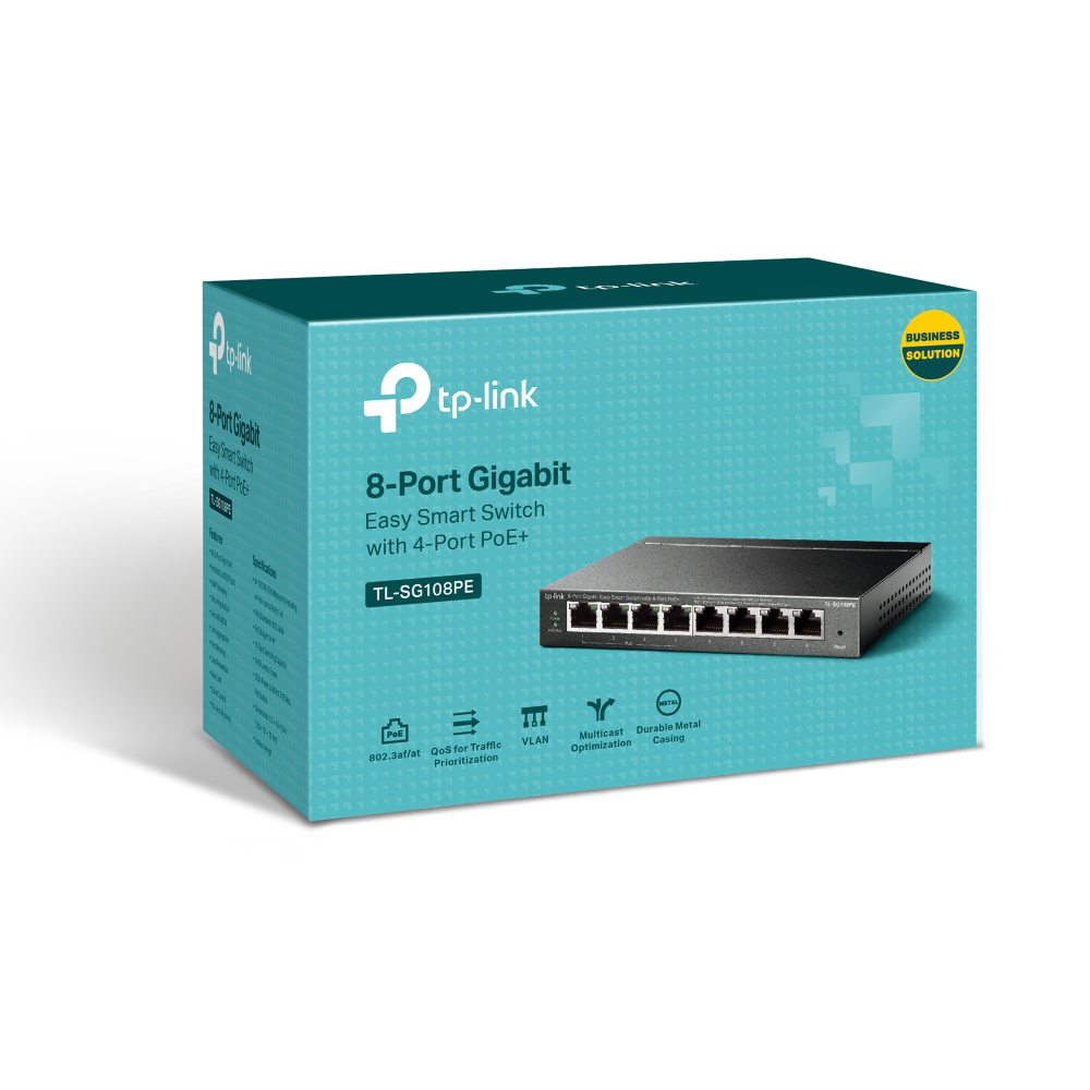 TL-SG108PE | 8-Port Gigabit Easy Smart Switch with 4-Port PoE+ | TP ...