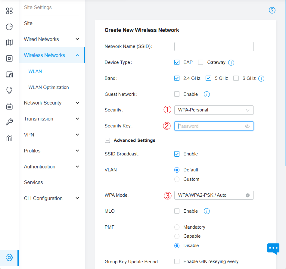 Instructions For SSID Security Settings On Omada Controller Omada