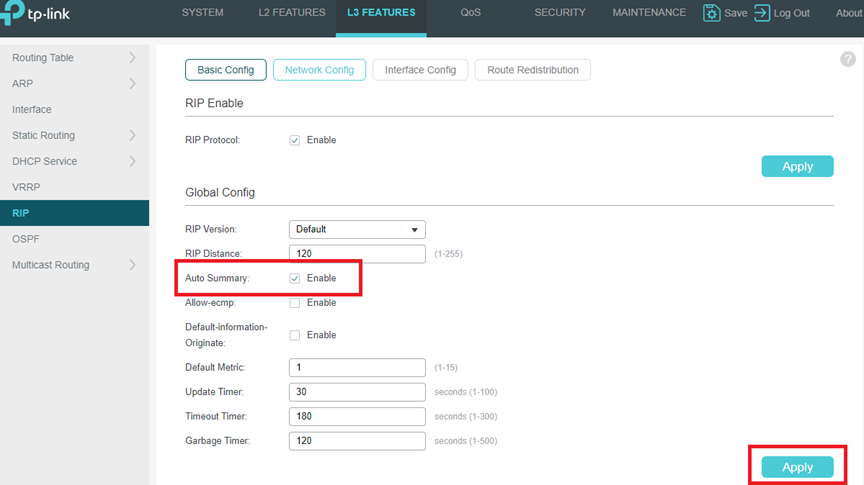 Omada Switches Rip Configuration Guide Tp Link United Arab Emirates
