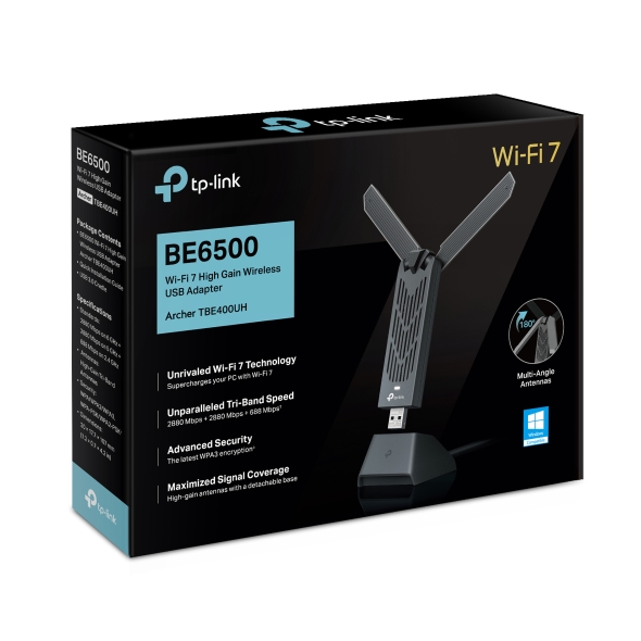 Archer TBE400UH | BE6500 Wi-Fi 7 High Gain Wireless USB Archer TBE400UH | BE6500 Wi-Fi 7 High Gain Wireless USB