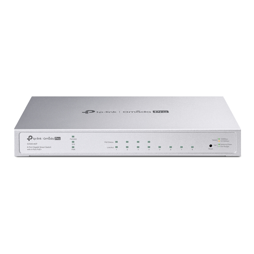 S4500-8GP | Omada Pro 8-Port Gigabit Smart Switch with 4-Port PoE+ | TP ...