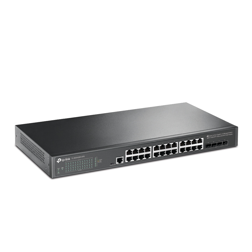 TL-SG3428X-UPS | JetStream 24-Port Gigabit L2+ Managed Switch with 4 ...
