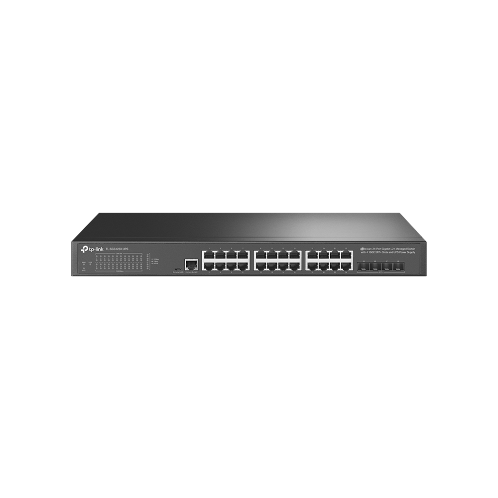 TL-SG3428X-UPS | JetStream 24-Port Gigabit L2+ Managed Switch with 4 ...