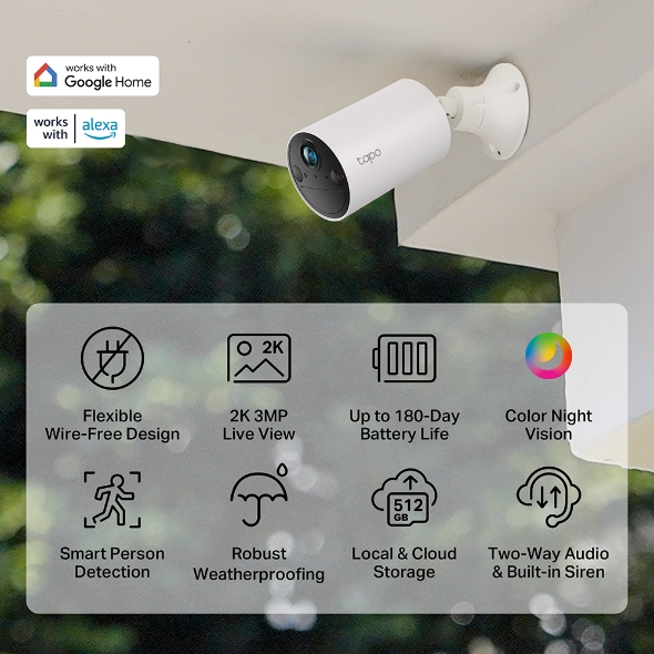 TC82 | Smart Wire-Free Indoor/Outdoor Security Camera | Tapo