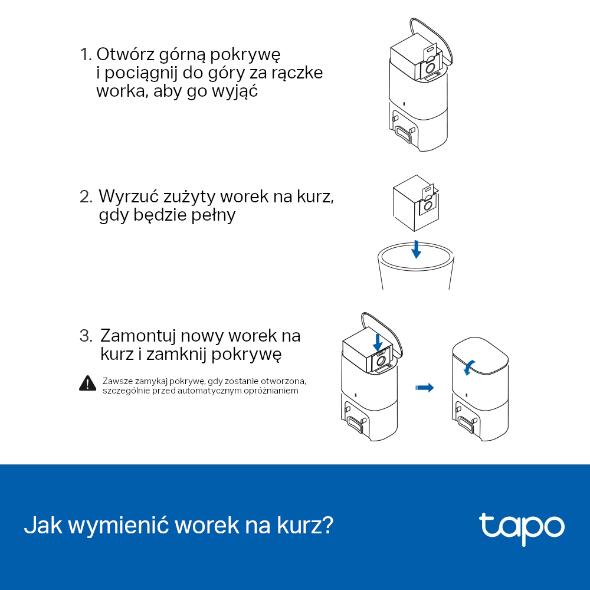 Jednorazowe worki na kurz do stacji Robota odkurzającego Tapo 4