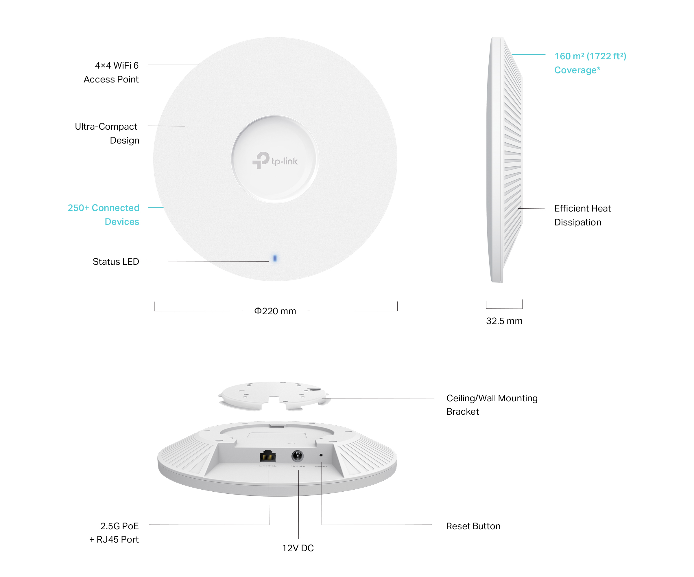 EAP683 LR | AX6000 Ceiling Mount WiFi 6 Access Point | TP-Link Malaysia