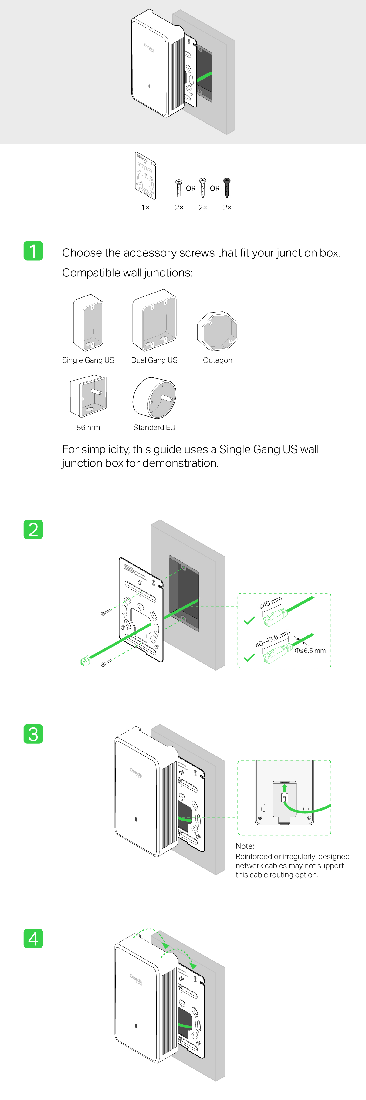 EAP775-Wall_Installation Guide | Assistance réseau Omada